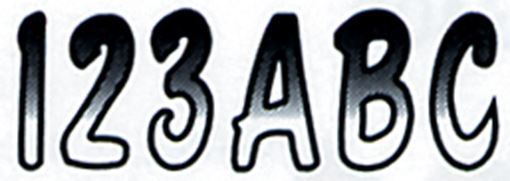 3" Letter & Number Kit White /Black,