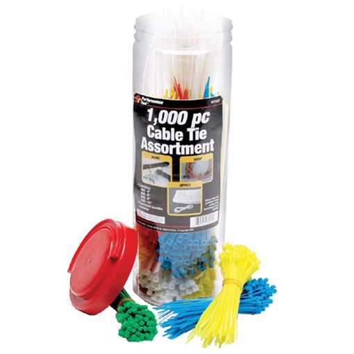 Cable Tie Assortment - 1000 Pc|