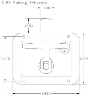 Contractor Cap Folding T-Handle, Stainless Steel | Bauer T-711C,
