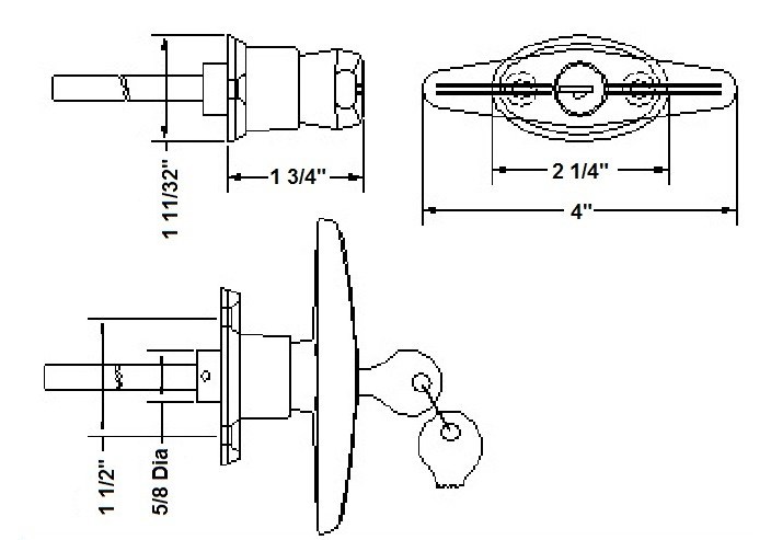 Leer Truck Cap Lock Replacement Truck Cap Locking T-handles Truck ...