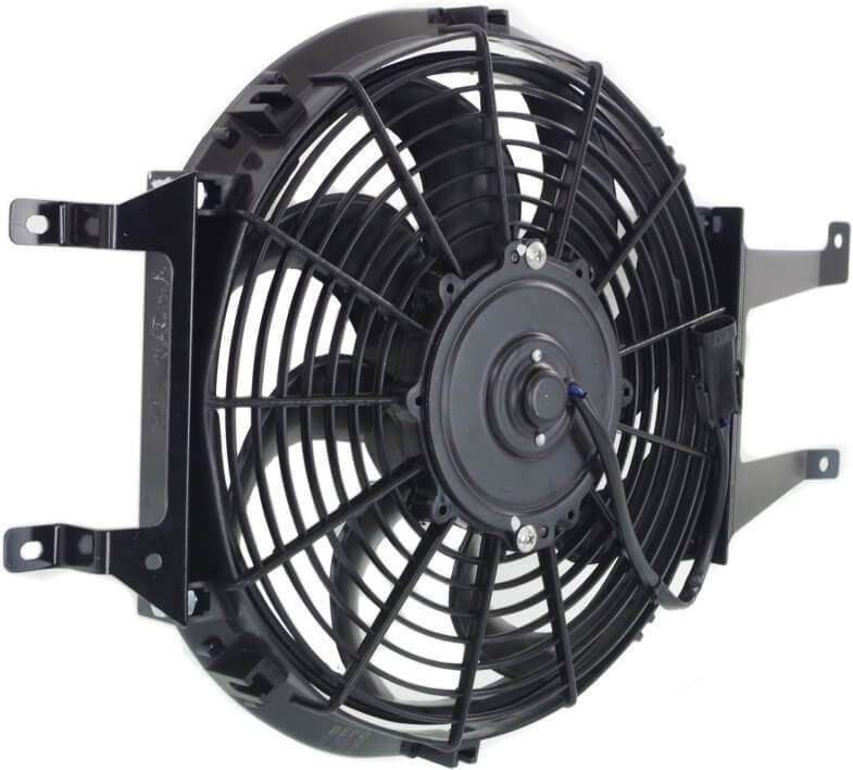 Chevrolet, Cadillac, GMC Cooling Fan Assembly-Single fan, A/C Condenser ...