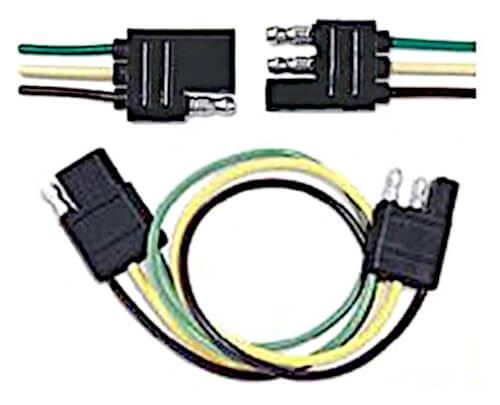 3 Way Flat 60" Molded Connector Loop, Male & Female Ends, Truck Cap ...