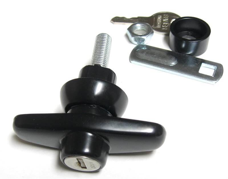 Side Access Window T-Handle Lock Kit for Truck Cap keyd J327 | T500J,
