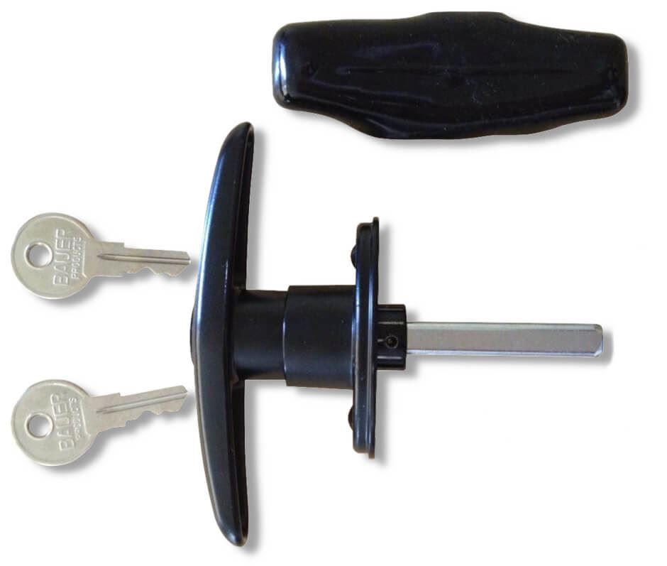 Rivet Mount Clockwise T-Handle Lock for Truck Cap Topper Camper Shell,