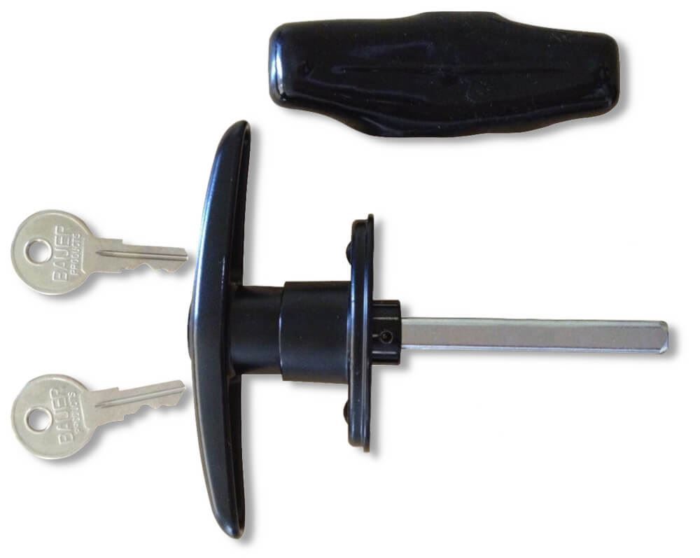 Rivet Mount Long Shank Counter Clockwise T-Handle Lock for Truck Cap ...