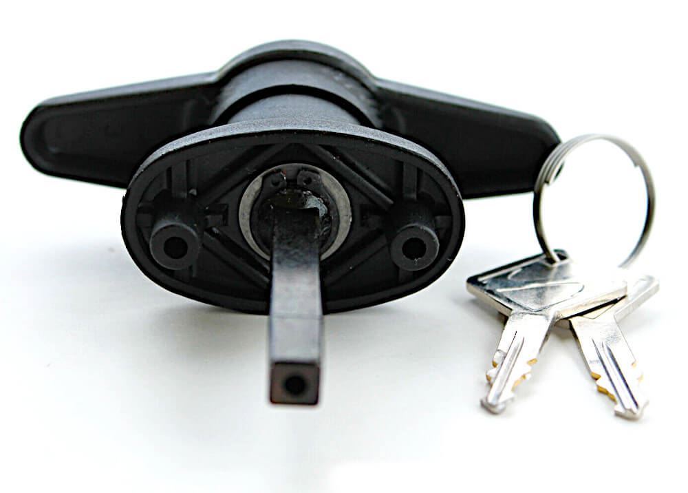 ARE Polymer Clockwise T-handle Lock, Truck Cap Topper Camper Shell|