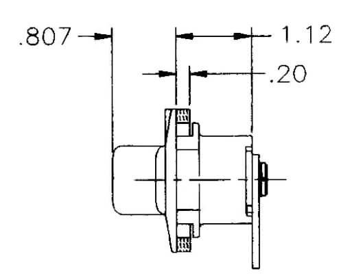 Round Push Button Lock, Right | Eberhard 860-700R|