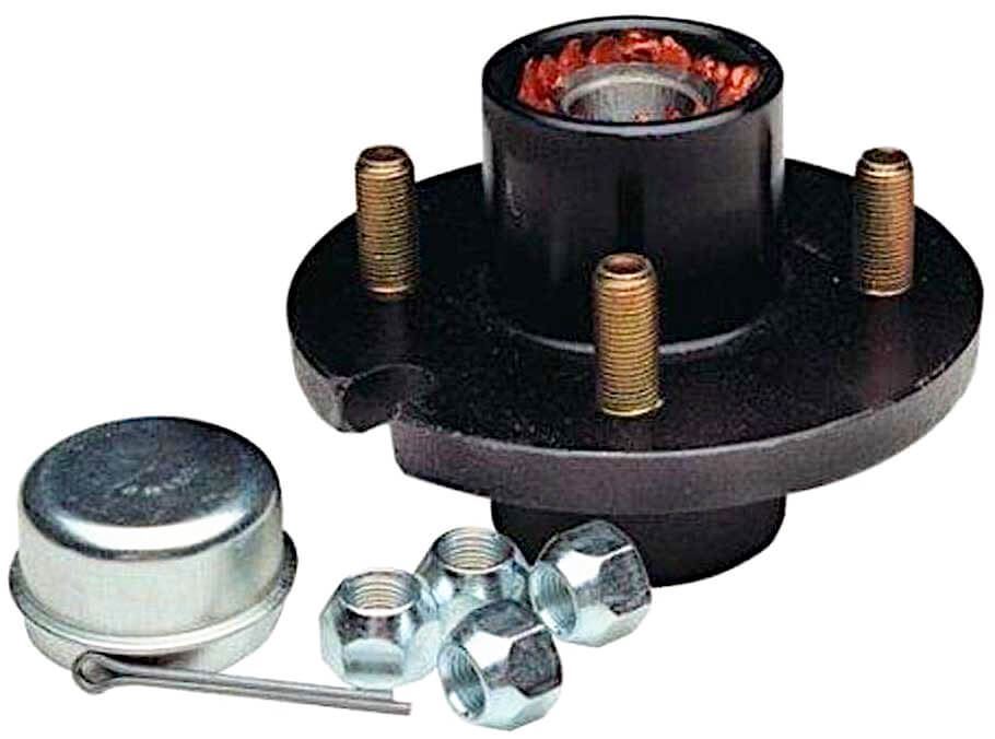 4 Bolt Trailer Hub Kit for 1" Spindle, 1250 lbs Capacity | CE Smith 13100|