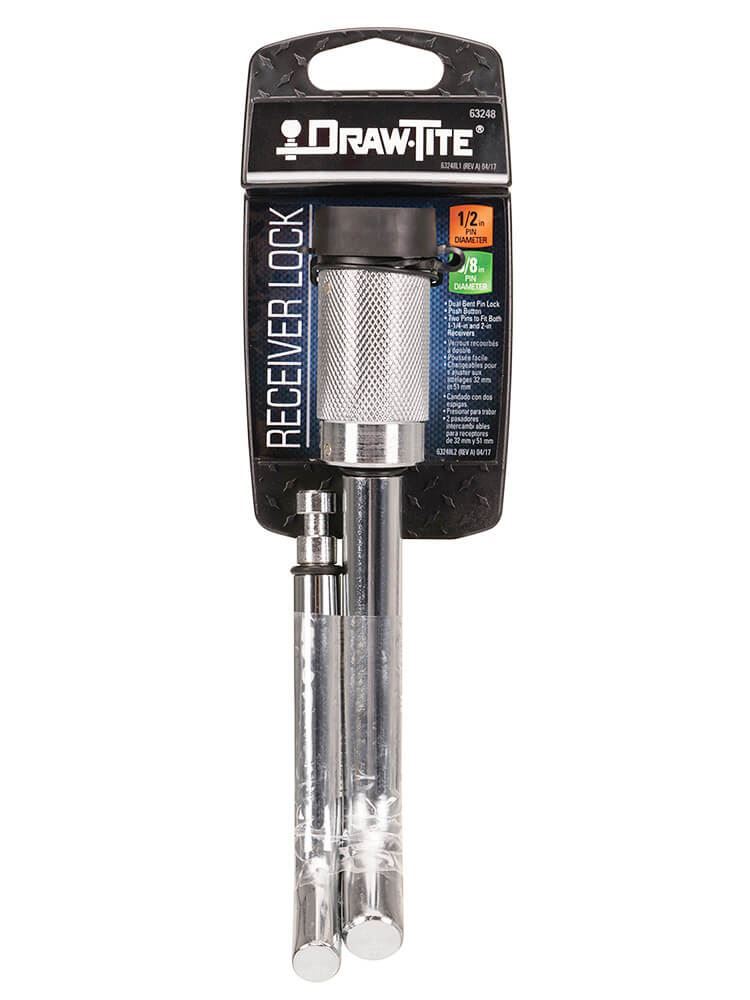 Trailer Receiver Barrel Style Lock, 1/2" & 5/8" Pins, Draw-Tite 63248,