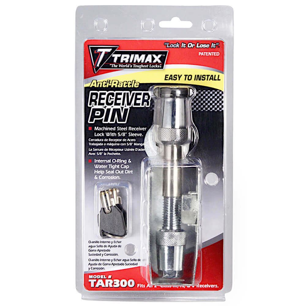 Trailer Stainless Steel Anti-Rattle Key Receiver Lock | Trimax TAR300|