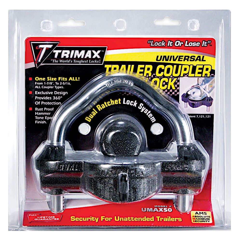 Trailer Universal Die-Cast Dual Purpose Coupler Lock | Trimax UMAX50|