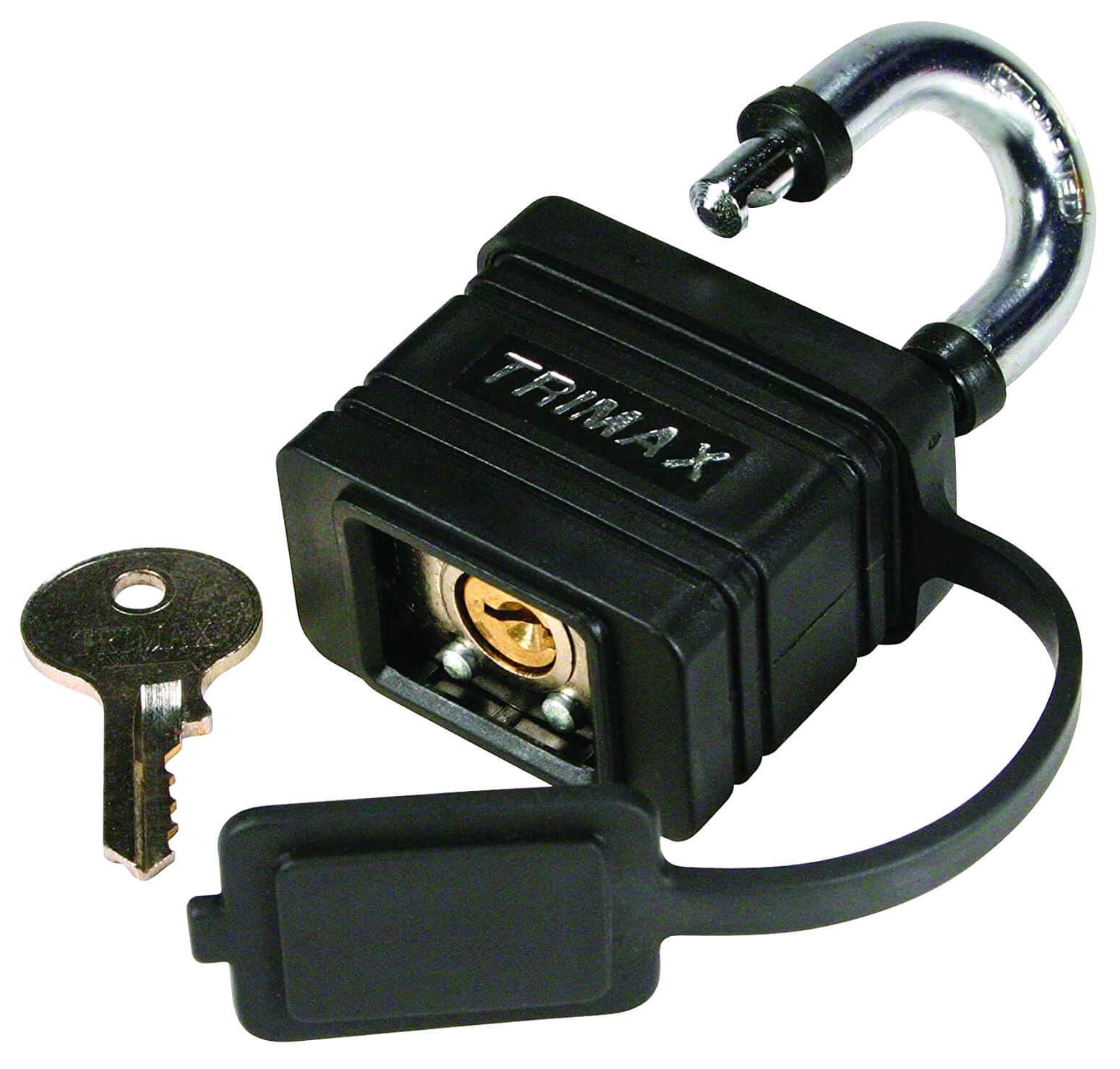 Weatherproof Solid Steel Laminated Padlock, Dual Locking | Trimax TPW1125|