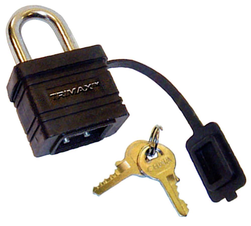 Weatherproof Solid Steel Laminated Padlock, Dual Locking | Trimax TPW1125|