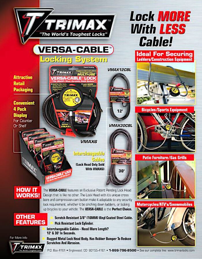 Multi-Use Replacement 30' x 10mm Versa Cable | Trimax VMAX30CBL|