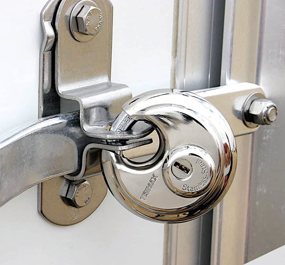 Stainless Steel 70mm Round Disc Padlock, 10mm Shackle | Trimax TRP170|