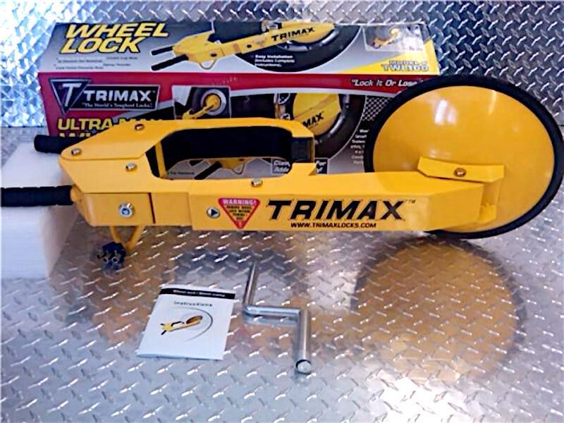 Ultra-Max Adjustable Wheel Lock, Heavy Steel Disc | Trimax TWL100|