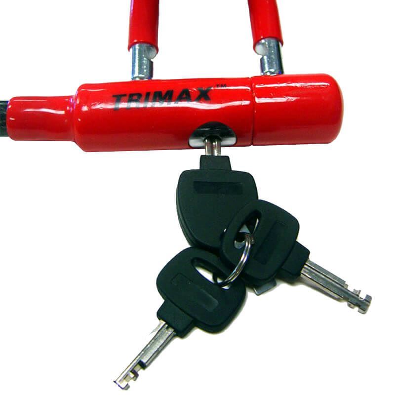 Trimaflex Dual Force U-Shackle Cable Lock 6' x 15mm | Trimax TCU1572|