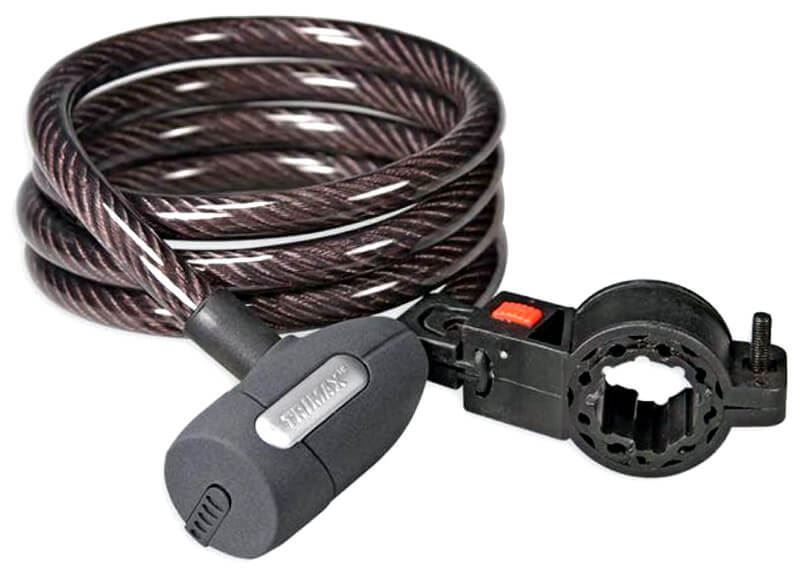 Trimaflex Coiled & Keyed Braided Cable Lock 6' x 12mm | Trimax TKC126|