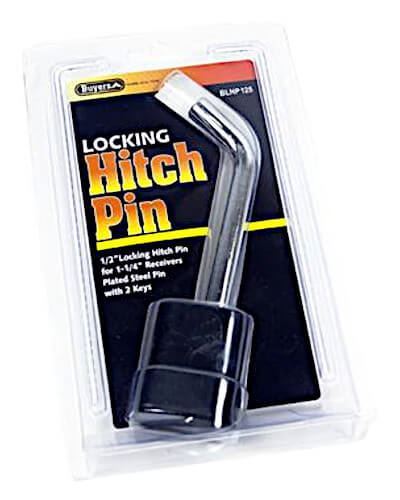 Locking 1/2" Chrome Trailer Hitch Bent Pin Assembly | Buyers BLHP125|