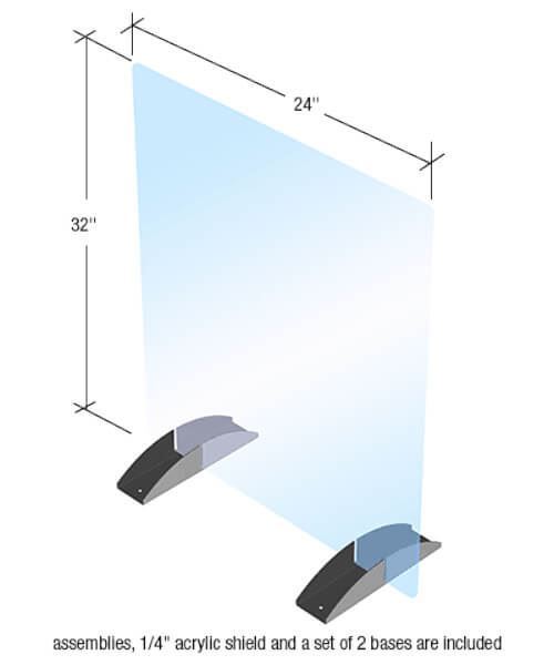 Portable Acrylic Barrier Kit, 24” x 32” | CRL PS2432NN|