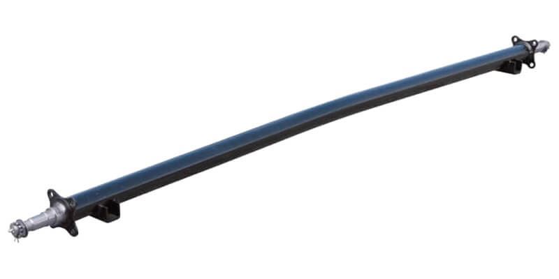 84" Round Trailer Axle, 3500 Lb load, Stepped Spindle, Brake Flanged ...